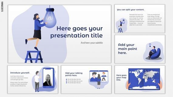 Digital ring binder template. - SlidesMania