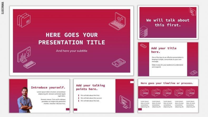Vision board, mood board | Free PowerPoint template & Google Slides theme