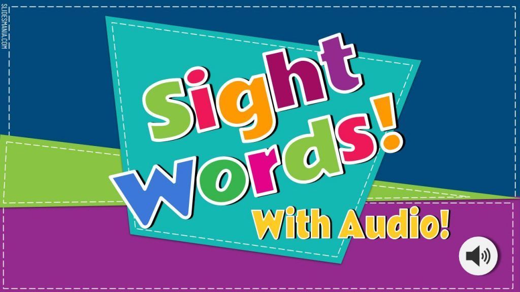 How To Create A Google Slides Template For Sight Words With Audio Or 