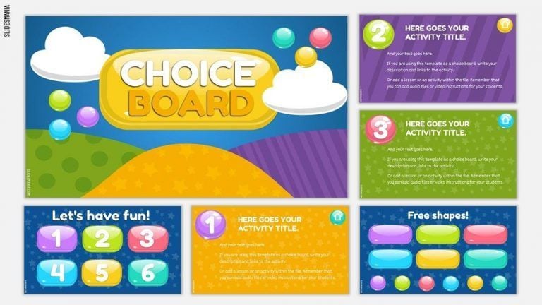 Free interactive choice board template and agenda for Google Slides and ...