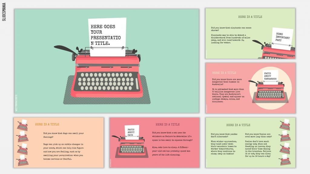 Miller Typewriter Slides Free PowerPoint Template Google Slides Theme