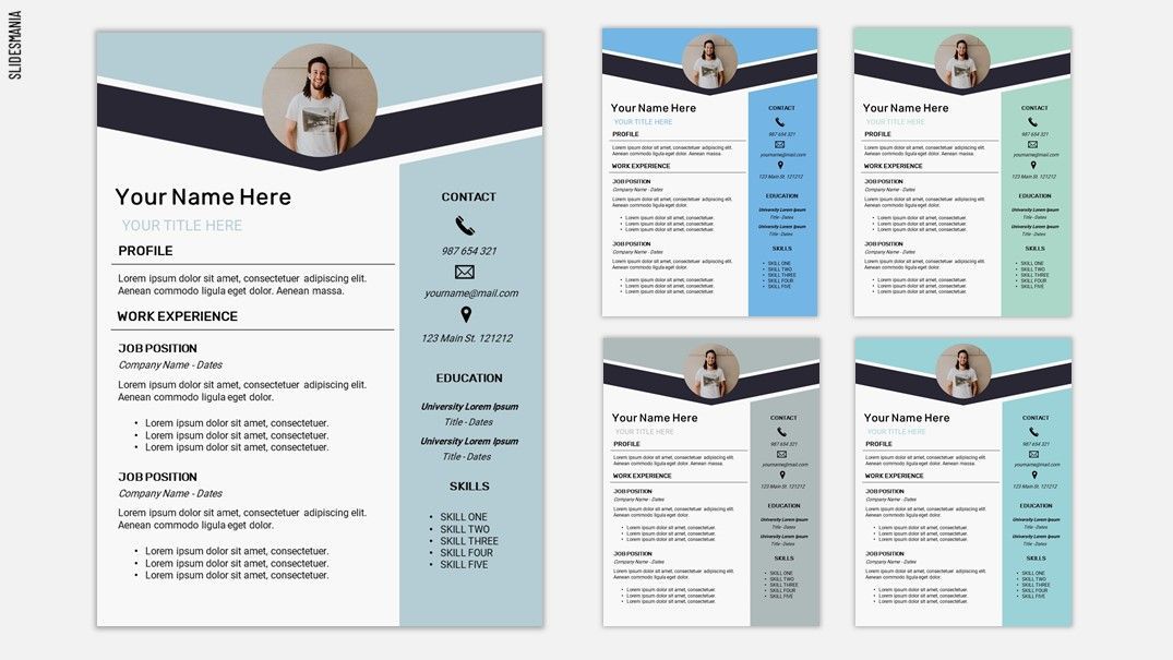 Resume Two Free Template For Google Slides Or PowerPoint SlidesMania