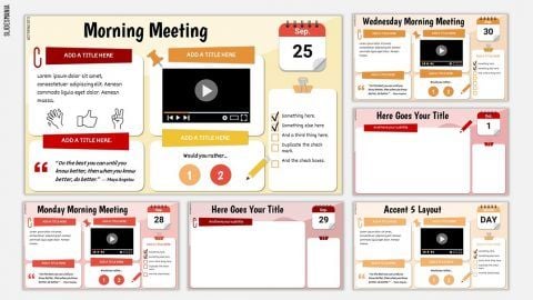 Morning meeting customizable template. - SlidesMania