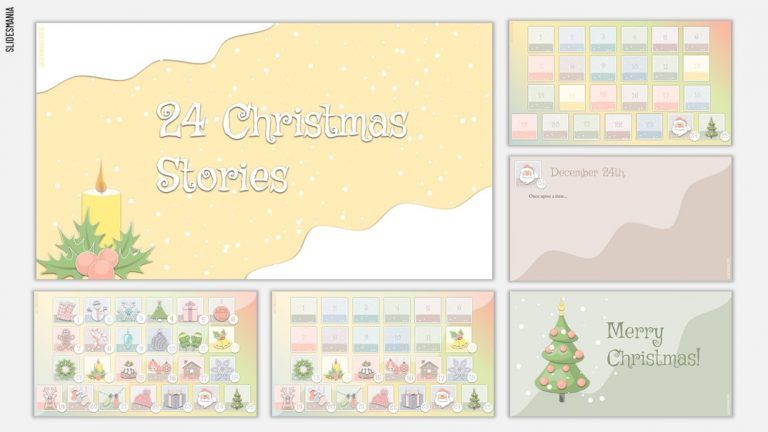 Advent Calendar interactive template. - SlidesMania