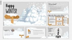 Happy Winter, season slides and agenda. - SlidesMania