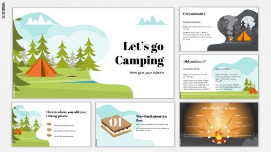 Let's Go Camping! Outdoors slides theme. - SlidesMania