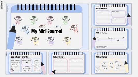 My Mini Journal, digital notebook and Jamboard backgrounds. - SlidesMania