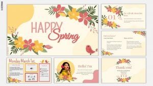 Happy Spring, season slides and agenda. - SlidesMania