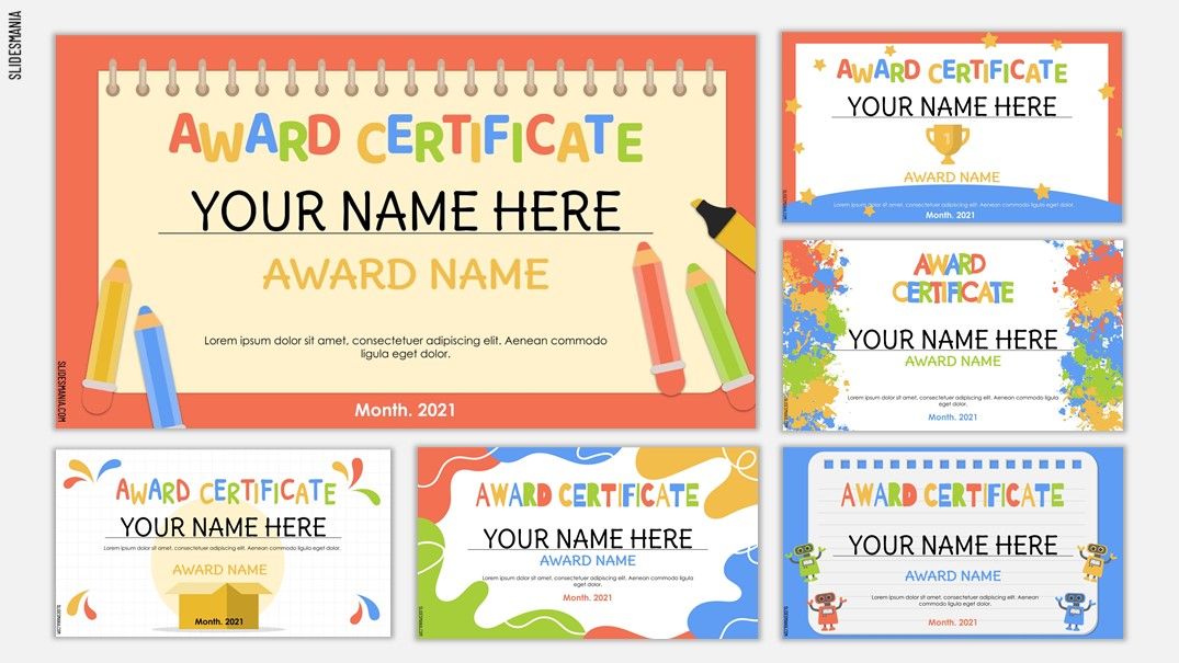 Powerpoint Award Certificate Template Creative Certificate Template 