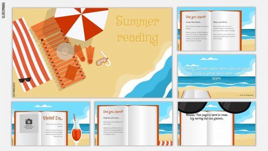 Summer reading | Free PowerPoint template & Google Slides theme