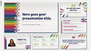 Colorful pencils. Free PowerPoint template & Google Slides theme
