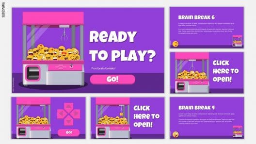 Toy Claw Machine | Free PowerPoint template & Google Slides theme
