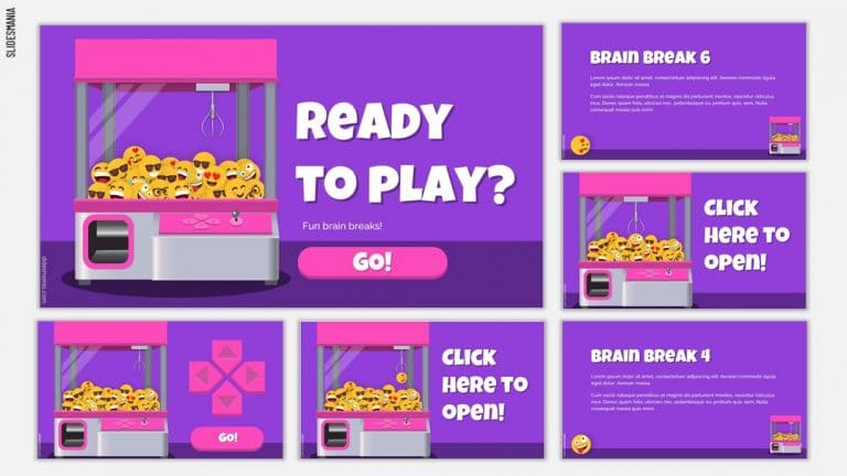 Toy Claw Machine | Free PowerPoint template & Google Slides theme