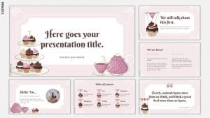 Cupcakes and Tea | Free PowerPoint template & Google Slides theme