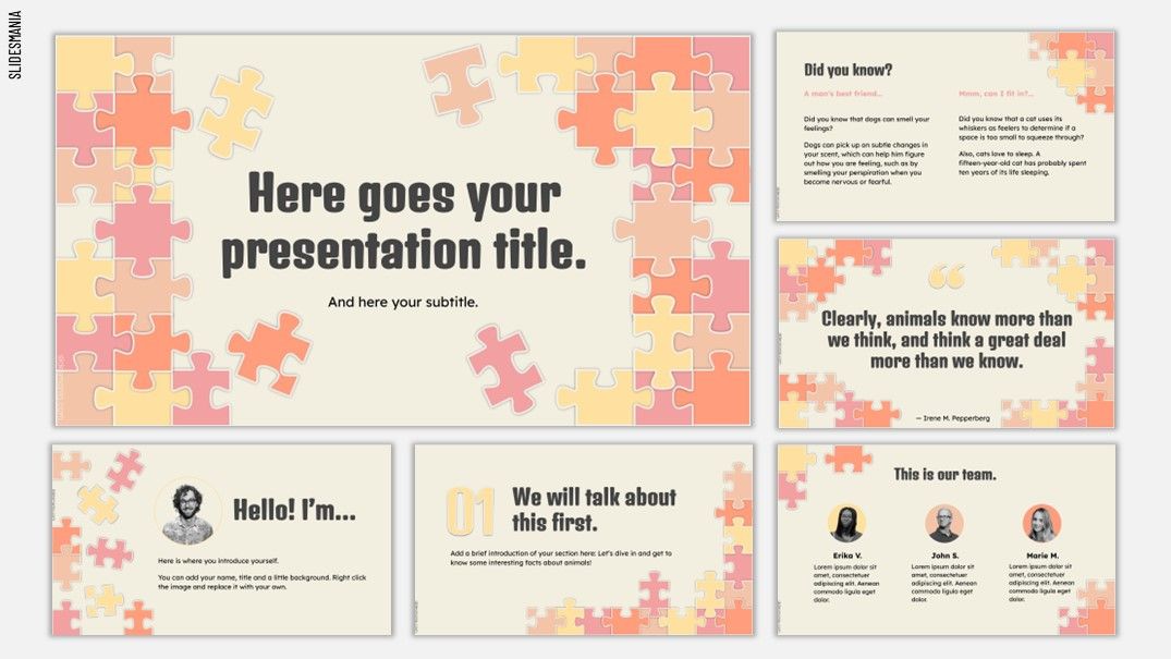 Jigsaw Puzzle Template Ppt