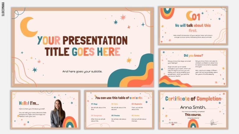Free Templates with Rainbows for PowerPoint and Google Slides - SlidesMania