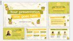 Cute cacti and flowers stickers | Free PowerPoint template & Google ...