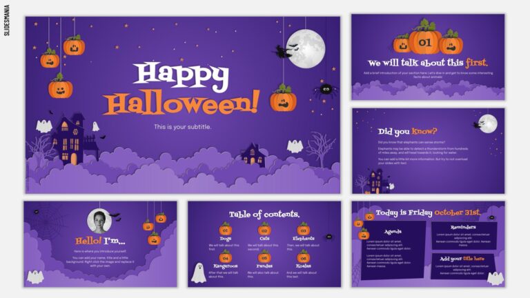 Halloween Story | Free PowerPoint template & Google Slides theme